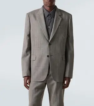 Our Legacy Ceremony Herringbone Virgin Wool Blazer