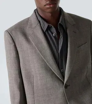 Our Legacy Ceremony Herringbone Virgin Wool Blazer