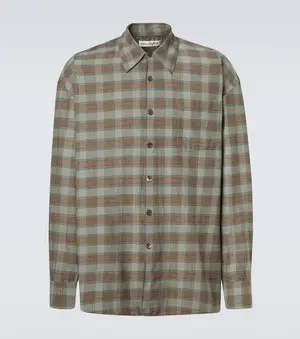 Our Legacy Borrowed Checked Cotton Flannel Shirt - Multicoloured