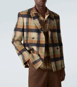 Dries Van Noten Checked Wool Blazer