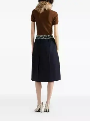 Prada Ribbed Short-sleeve Sweater