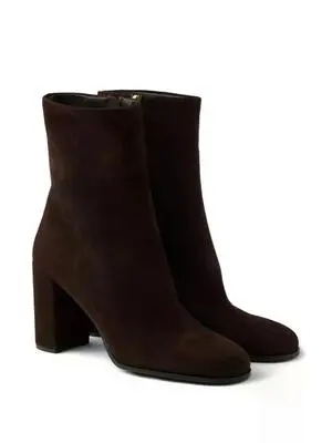 Prada 85mm Suede Block-heel Boots