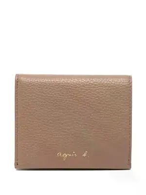 AGNÈS B. Bi-fold Leather Wallet - Brown