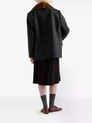 Prada Pleated Panel Midi Skirt