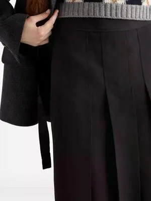 Prada Pleated Panel Midi Skirt