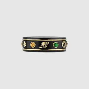 Gucci Icon 18k Ring With Gemstones - Yellow Gold