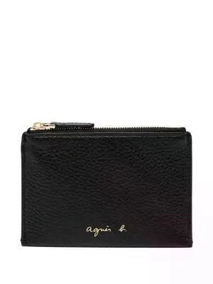 AGNÈS B. Logo-plaque Leather Wallet - Black