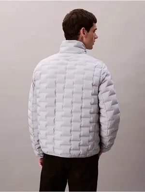Calvin Klein Packable Lightweight Quilted Goose Down Puffer Jacket - Gray Marble