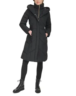 Cole Haan Hooded Puffer Coat - Graphite