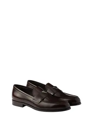 Prada Brushed Leather Loafers