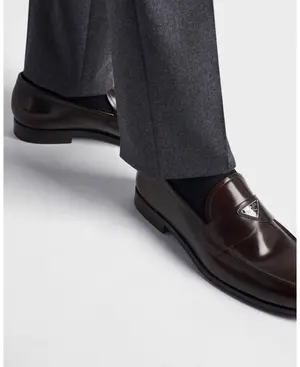 Prada Brushed Leather Loafers
