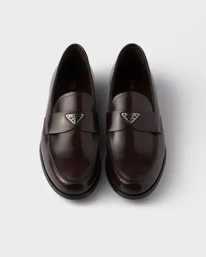 Prada Brushed Leather Loafers