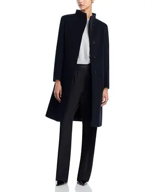 Cinzia Rocca Notch Stand Collar Long Coat