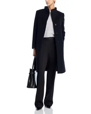 Cinzia Rocca Notch Stand Collar Long Coat