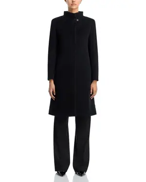 Cinzia Rocca Notch Stand Collar Long Coat
