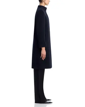 Cinzia Rocca Notch Stand Collar Long Coat