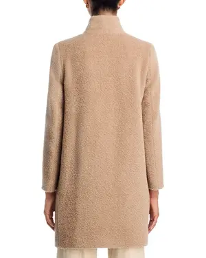 Cinzia Rocca Stand Notch Collar Snap Front Coat