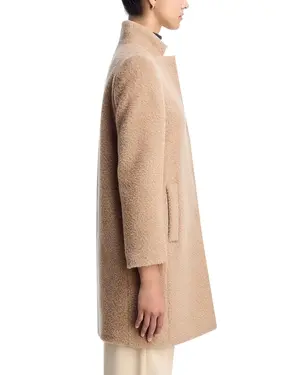 Cinzia Rocca Stand Notch Collar Snap Front Coat
