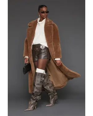 Avec Les Filles Oversized Faux Fur Coat
