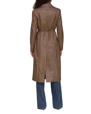 Avec Les Filles Faux-ever Leather Trench Coat