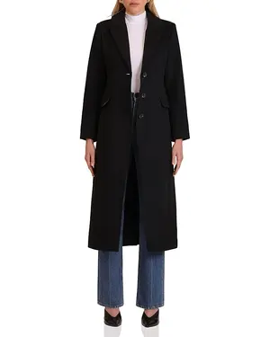 Avec Les Filles Cutaway Maxi Coat - Black