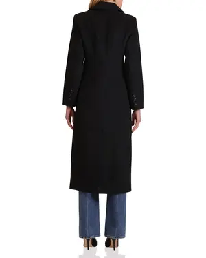 Avec Les Filles Cutaway Maxi Coat - Black
