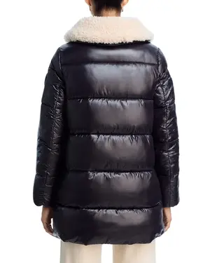 SAVE THE DUCK Bonita Faux Shearling Puffer Jacket