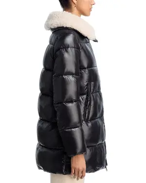 SAVE THE DUCK Bonita Faux Shearling Puffer Jacket