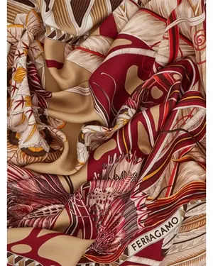 FERRAGAMO Giada Print Silk Scarf