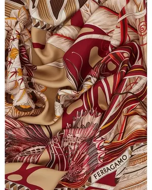 FERRAGAMO Giada Print Silk Scarf