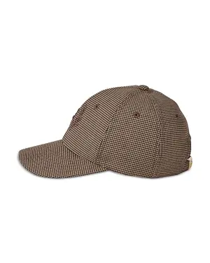 Sandro Houndstooth Print Cap - Brown