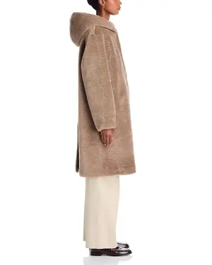 Bernardo Hooded Sherpa Coat - Taupe