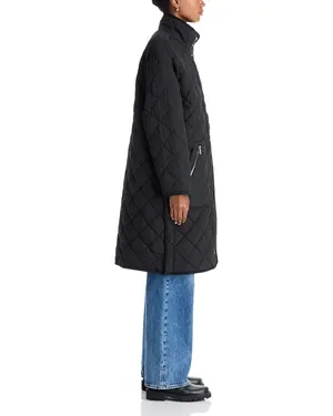 Bernardo Quilted Woven Coat