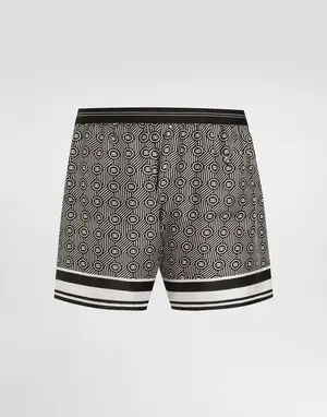 Dolce & Gabbana Printed Silk Twill Boxer Shorts