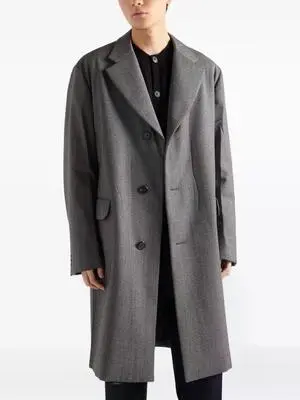 Prada Notched-lapel Wool Coat