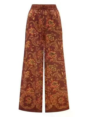 ALEMAIS Floral-print Drawstring Trousers