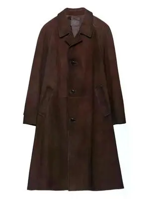 Prada Notched Lapel Coats For Men