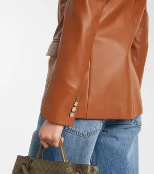 Ralph Lauren Camden Double-breasted Leather Blazer