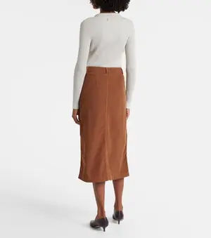Velvet By Graham & Spencer Fia Cotton Midi Skirt