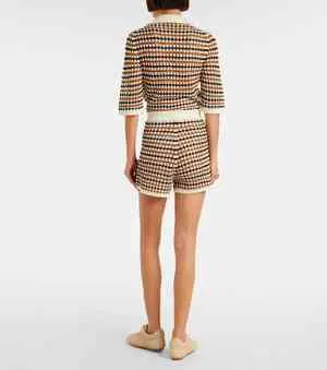 ERES Disco Open-knit Cotton-blend Shorts - Multicoloured