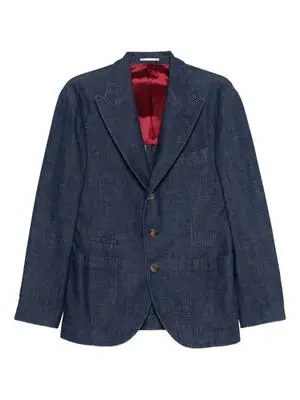 Brunello Cucinelli Brunello Cucinelli Three-Button Jacket - Blue