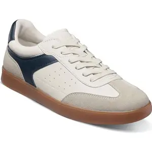 Florsheim Pace T-toe Low Top Leather Sneakers - Bone Multi