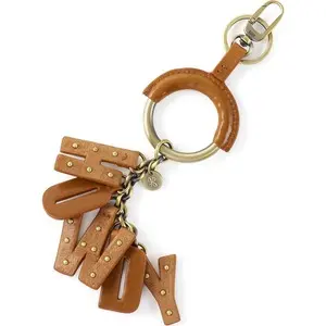 Hobo Howdy Charm Key Fob - Truffle