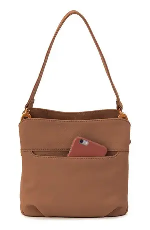 Hobo Starr Convertible Leather Shoulder Bag - Timber Brown
