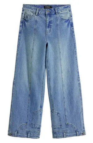 Desigual Front Seam Wide Leg Jeans