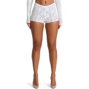 Naked Wardrobe Lace Hot Pants - White