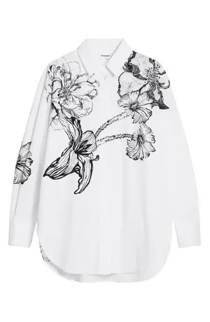 Desigual Floral Cotton Button-up Shirt