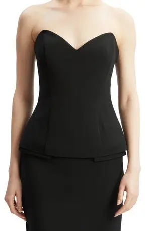Bardot Strapless Peplum Top