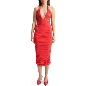 Bardot Tisha Halter Midi Dress