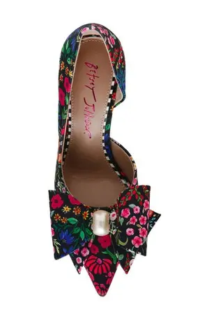 Betsey Johnson Kyliee Half D'orsay Pointed Toe Pumps - Ditsy Floral